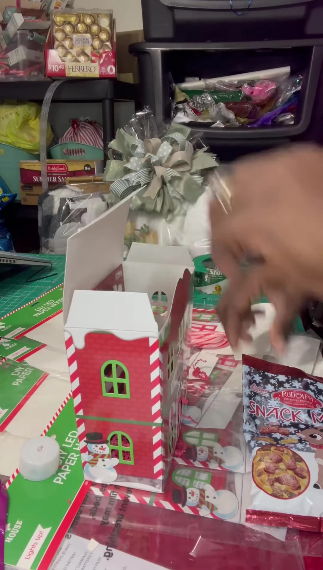 DIY LED Paper House Grab Boxes for Holiday Events